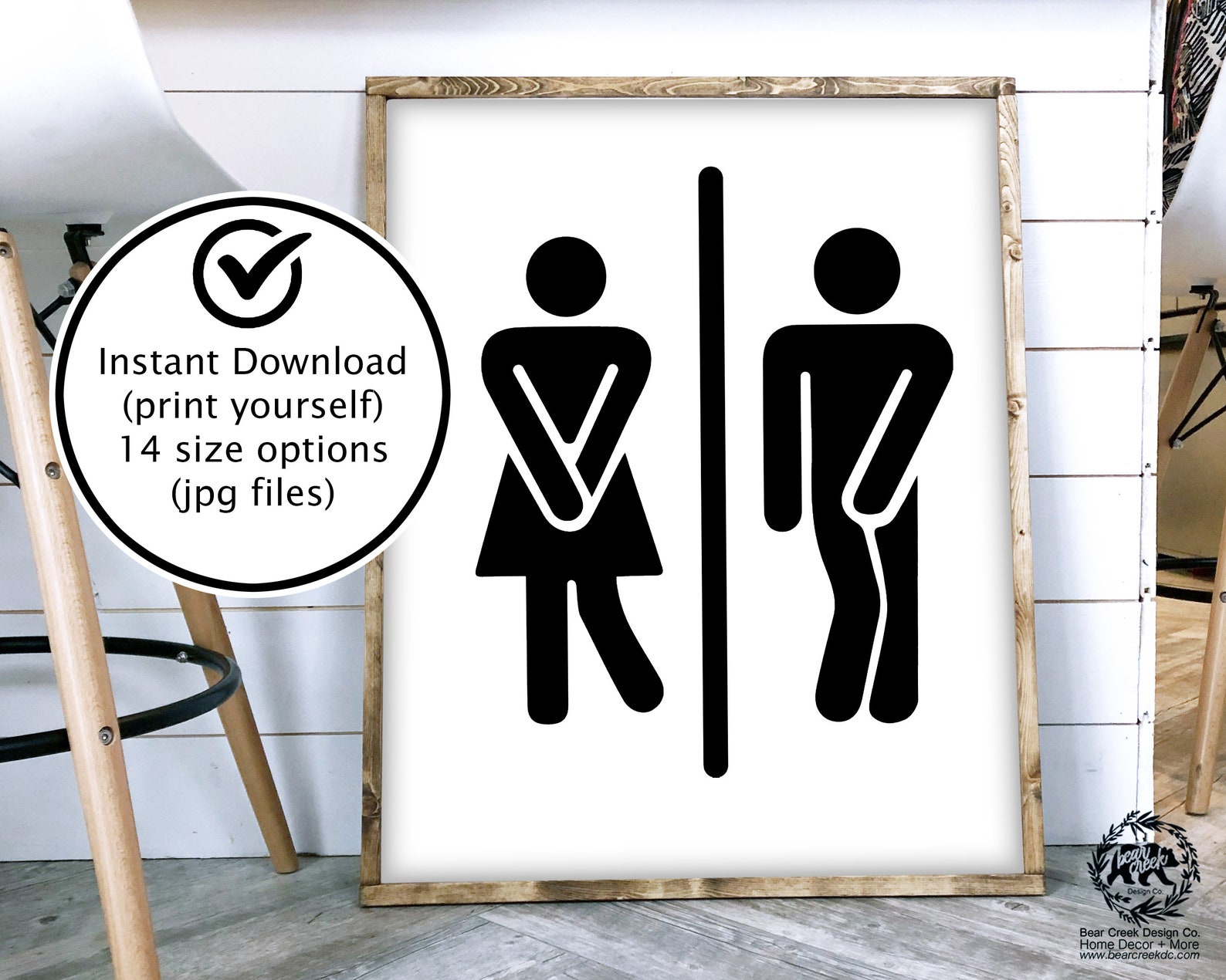 Restroom Sign Printable Bathroom Sign Printable Female Male - Etsy Canada