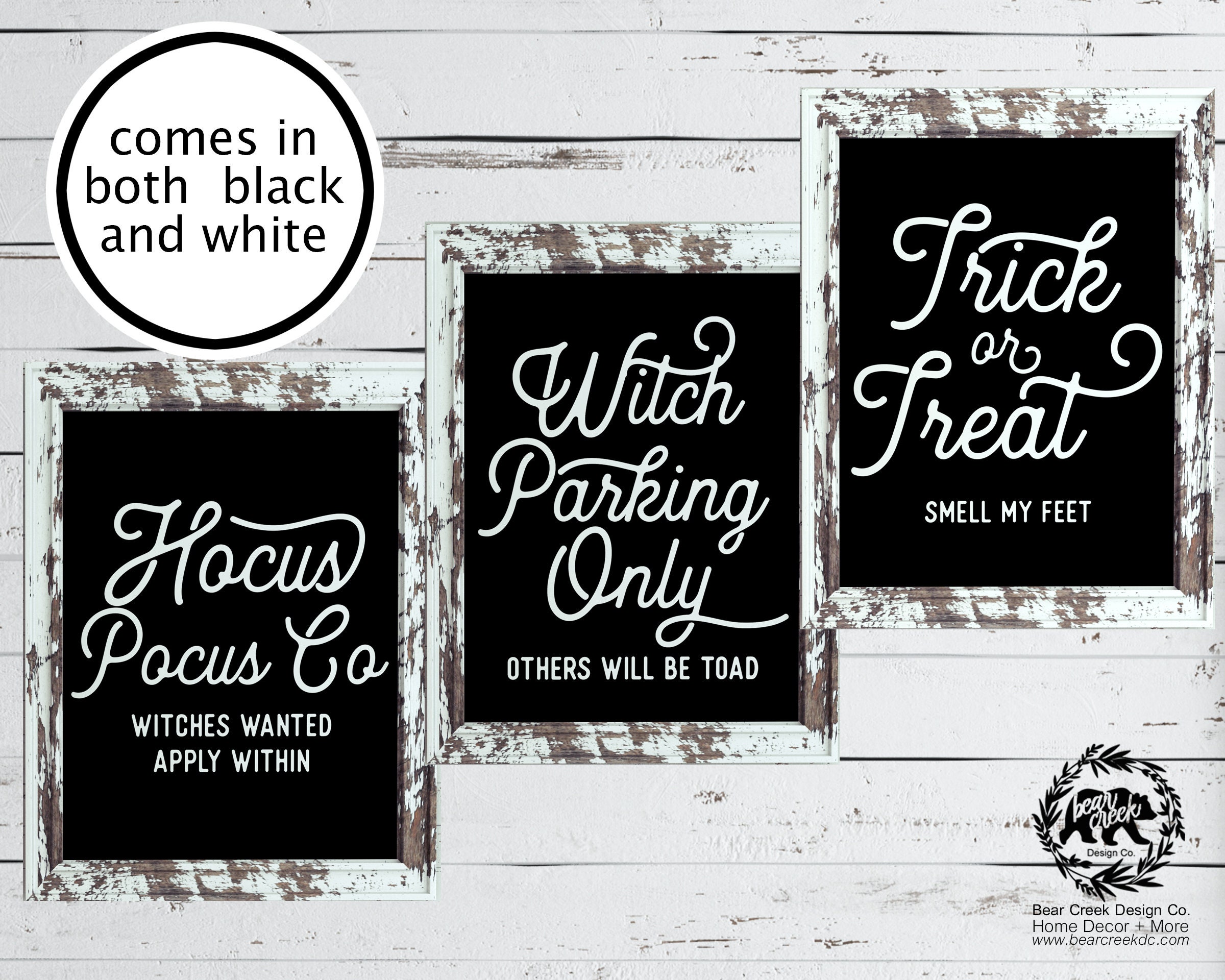 Printable Halloween Sign Hocus Pocus Sign Witch Sign Trick or - Etsy