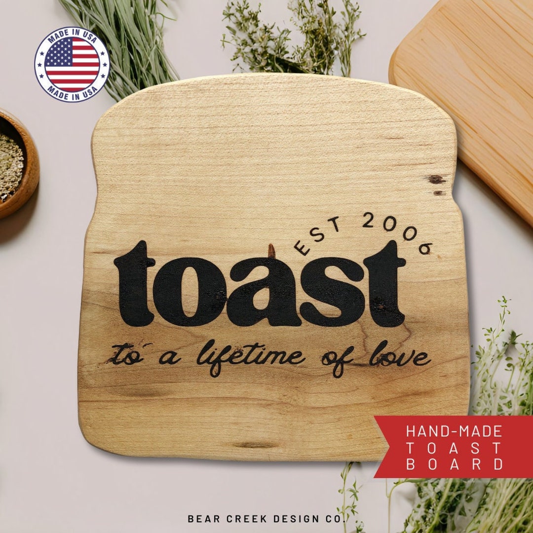 Handmade Toast Board Personalized Newlywed Gift for Couples Newly Wed ...