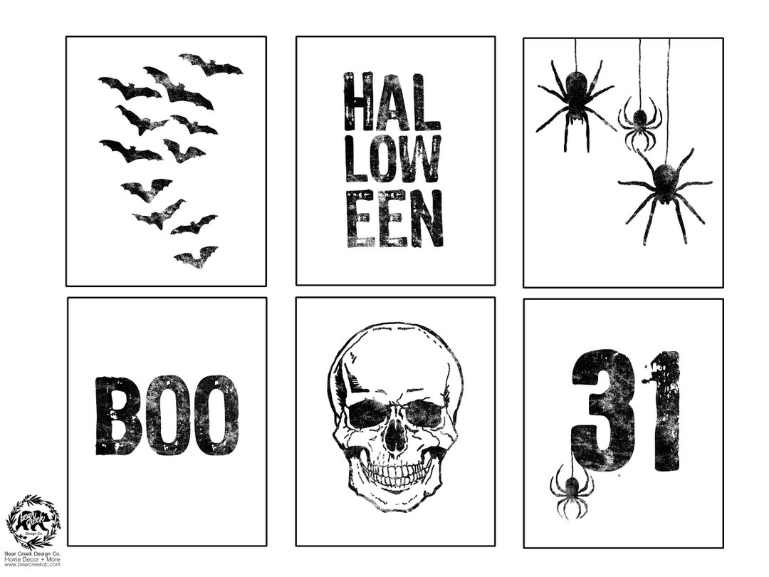 Halloween Printable Bundle / Halloween Printable / Bat Printable ...