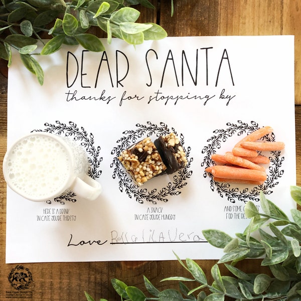 Dear Santa Placemat - Etsy