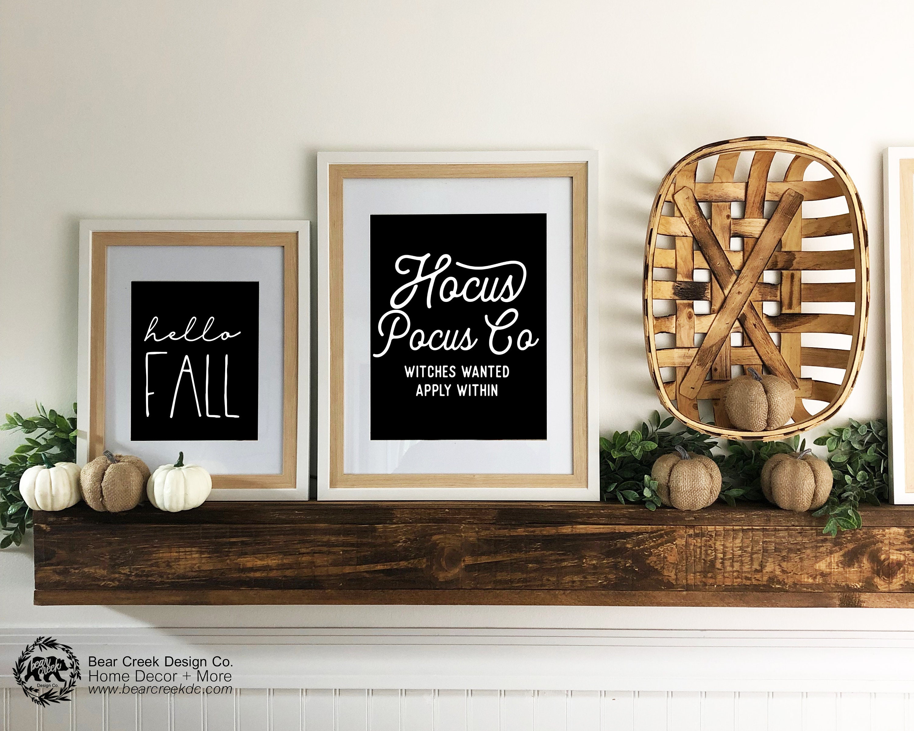 Hello Fall Printable Sign Fall Farmhouse Sign Modern Farmhouse - Etsy