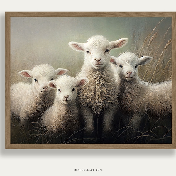 Painting of Lamb - Etsy