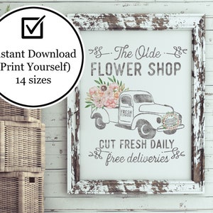 Flower Shop Signs Spring Signs Spring Decor Farm Fresh Flowers ...