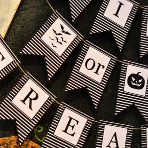 Halloween Printable Banner / Trick or Treat Banner / Happy Halloween ...