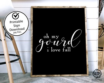 Fall Oh My Gourd Print/ Autumn Decor / Autumn Wall Art / Fall - Etsy