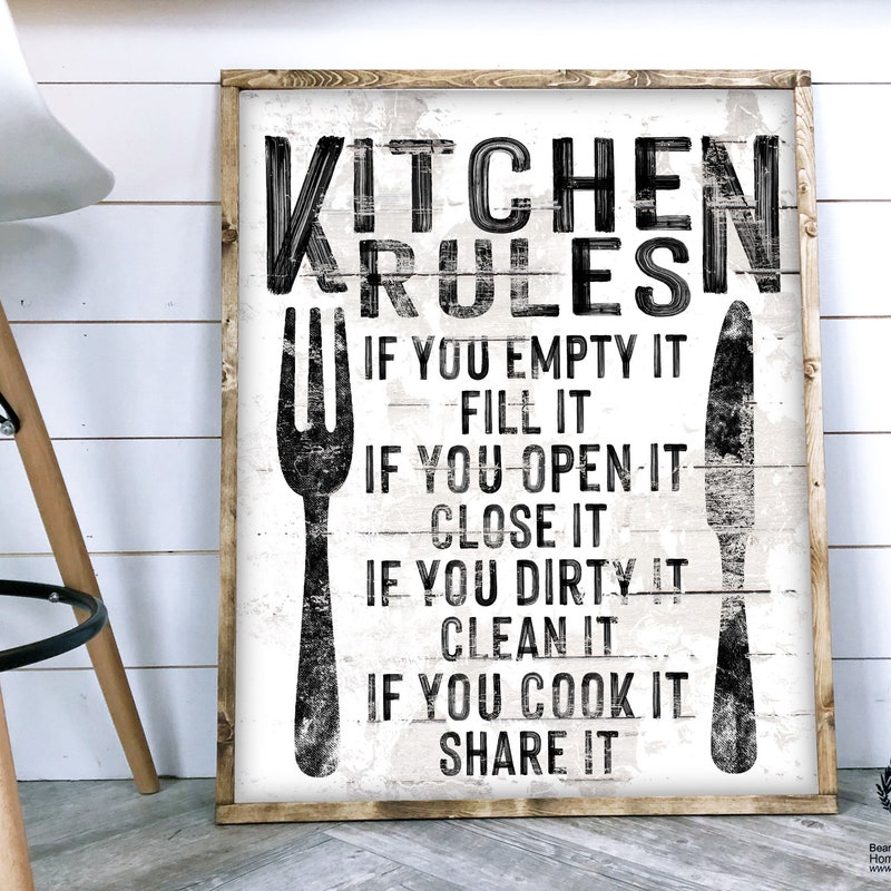 Kitchen Rules - Etsy