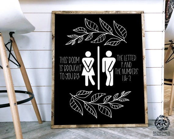 Restroom Sign Printable Bathroom Sign Printable Female Male | Etsy