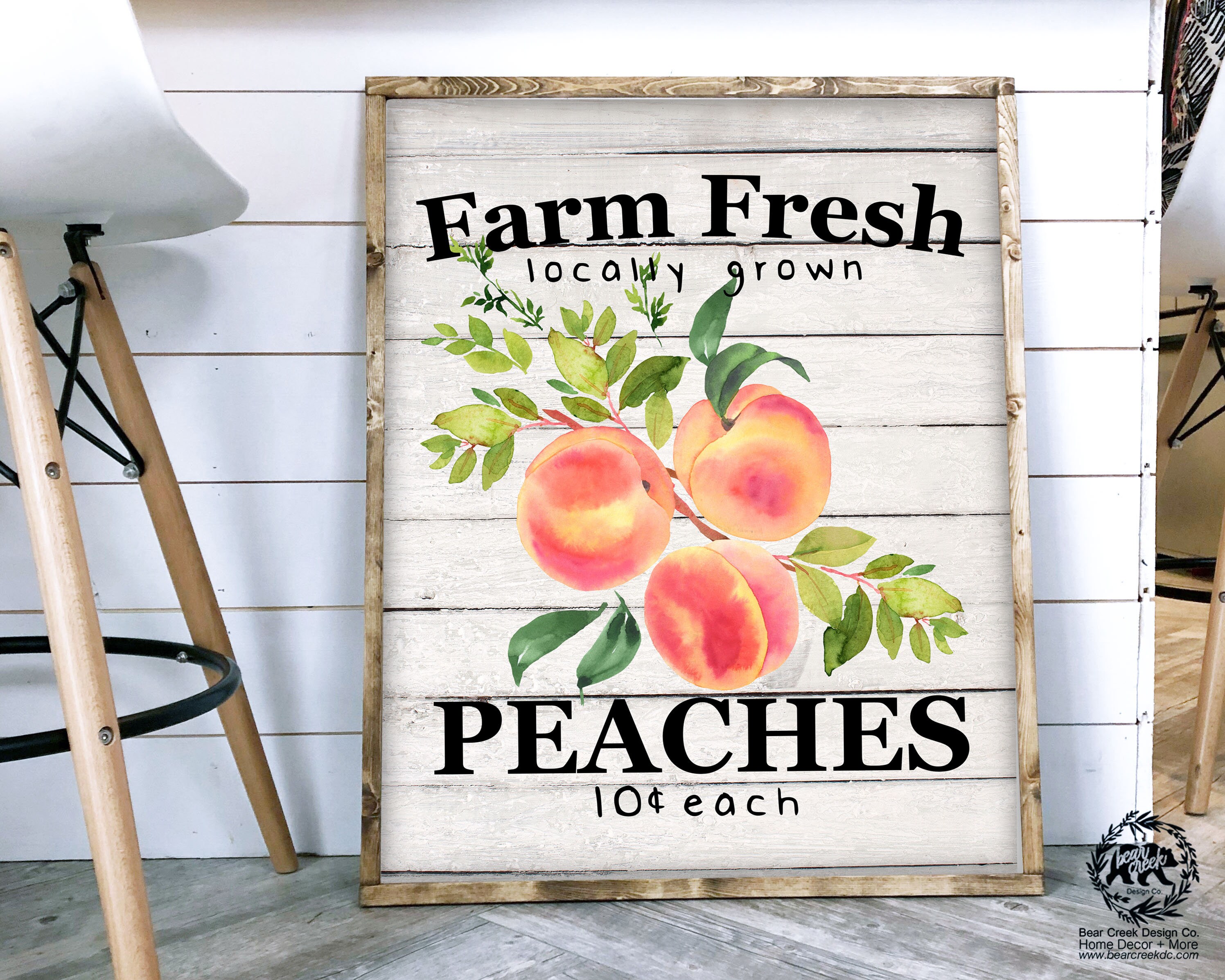 Farm Fresh Peaches Sign Printable Peach Sign Farmhouse | Etsy New Zealand