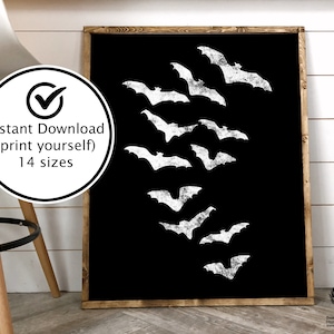 Halloween Bat Sign Halloween Bat Decorations Black Bat Halloween Decor ...