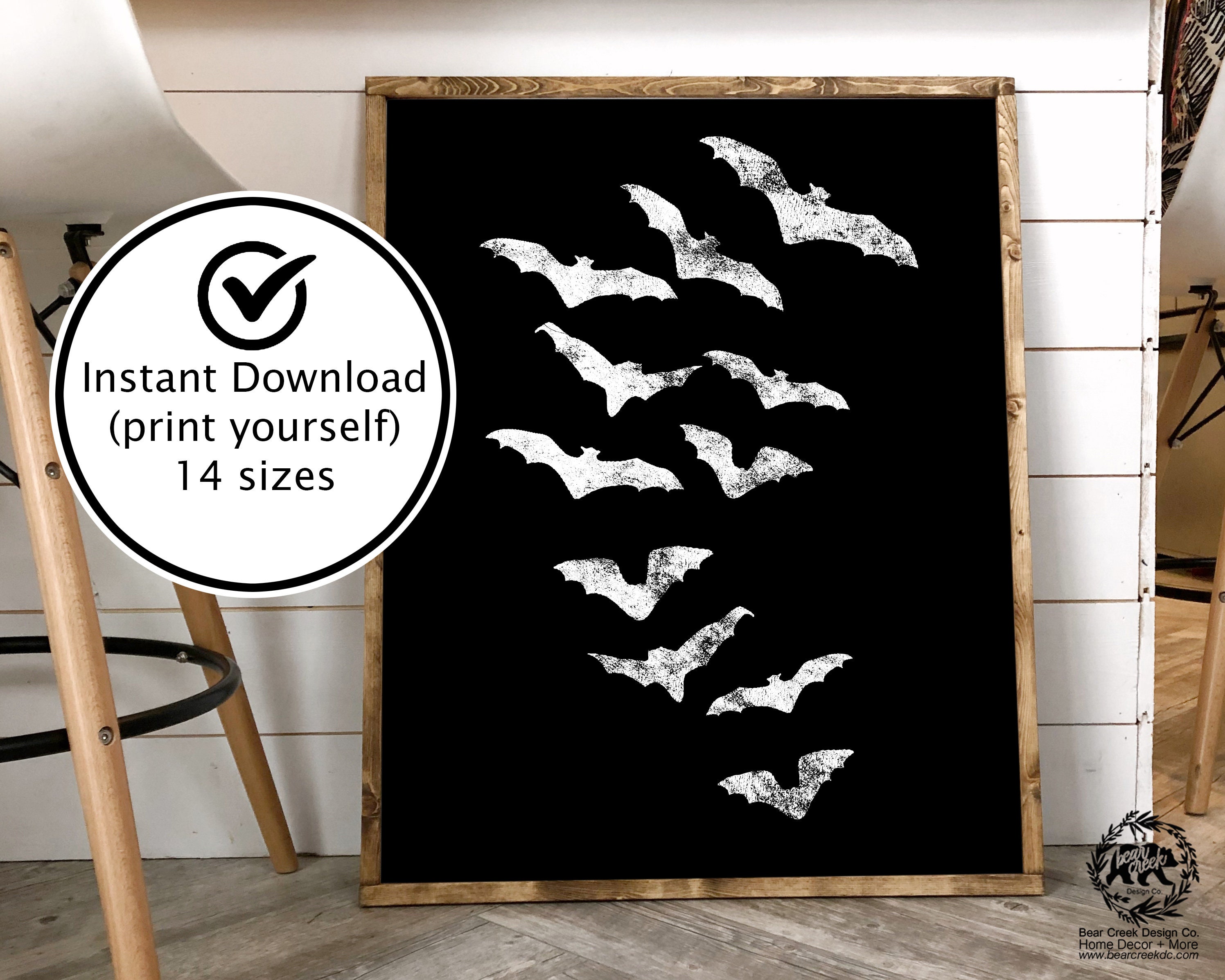 Halloween Bat Sign Halloween Bat Decorations Black Bat - Etsy