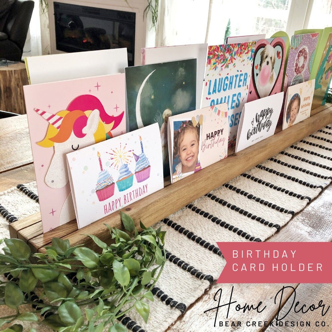 Birthday Card Holder, Card Organizer Greeting Card Display Christmas ...