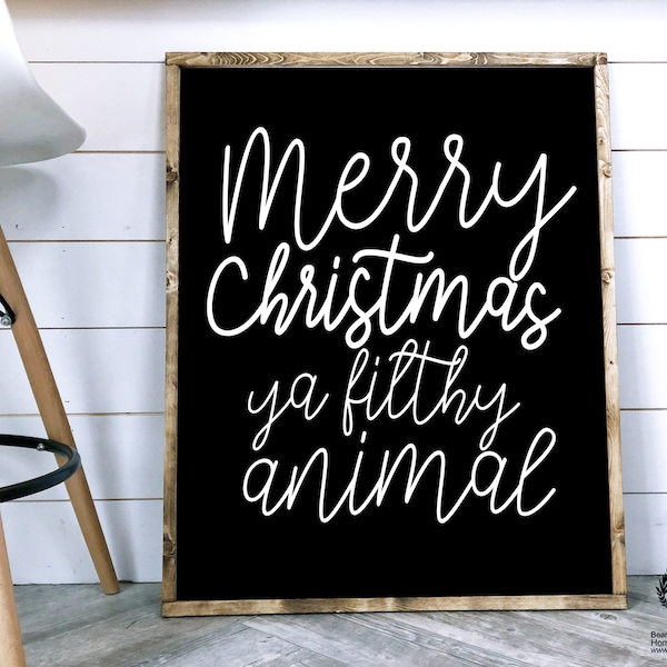Merry Christmas Ya Filthy Animal - Etsy
