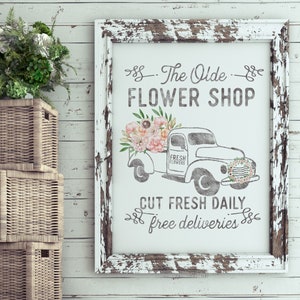 Flower Shop Signs Spring Signs Spring Decor Farm Fresh Flowers ...