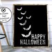 Happy Halloween Flying Bat Print Halloween Bat Decorations Black Bat ...