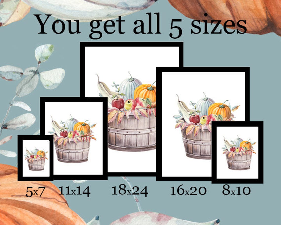 Fall Harvest Printable / Autumn Print / Fall Print / Harvest | Etsy