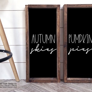 Autumn Skies Pumpkin Pies Sign / Printable Fall Signs / Fall - Etsy