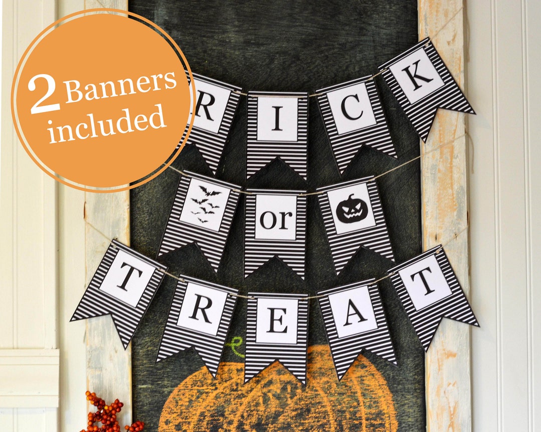 Halloween Printable Banner / Trick or Treat Banner / Happy Halloween ...