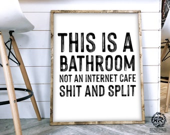 Shit and Split Sign - Etsy