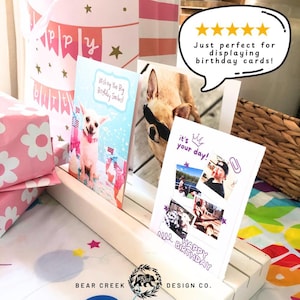 Birthday Card Holder, Card Organizer Greeting Card Display Christmas ...