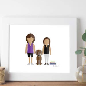 Custom Family Illustration Extended Family Portrait Family Gift Canvas ...