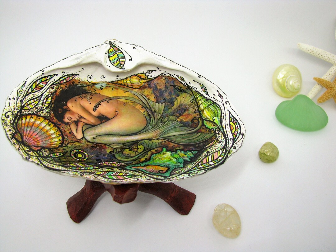 Mermaid Sea Shells Ring Dish Birthday Gifts for Her Jewelry Holder ...
