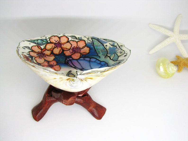 Sea Turtle Decor Seashell Jewelry Dish Personalized Gift for | Etsy