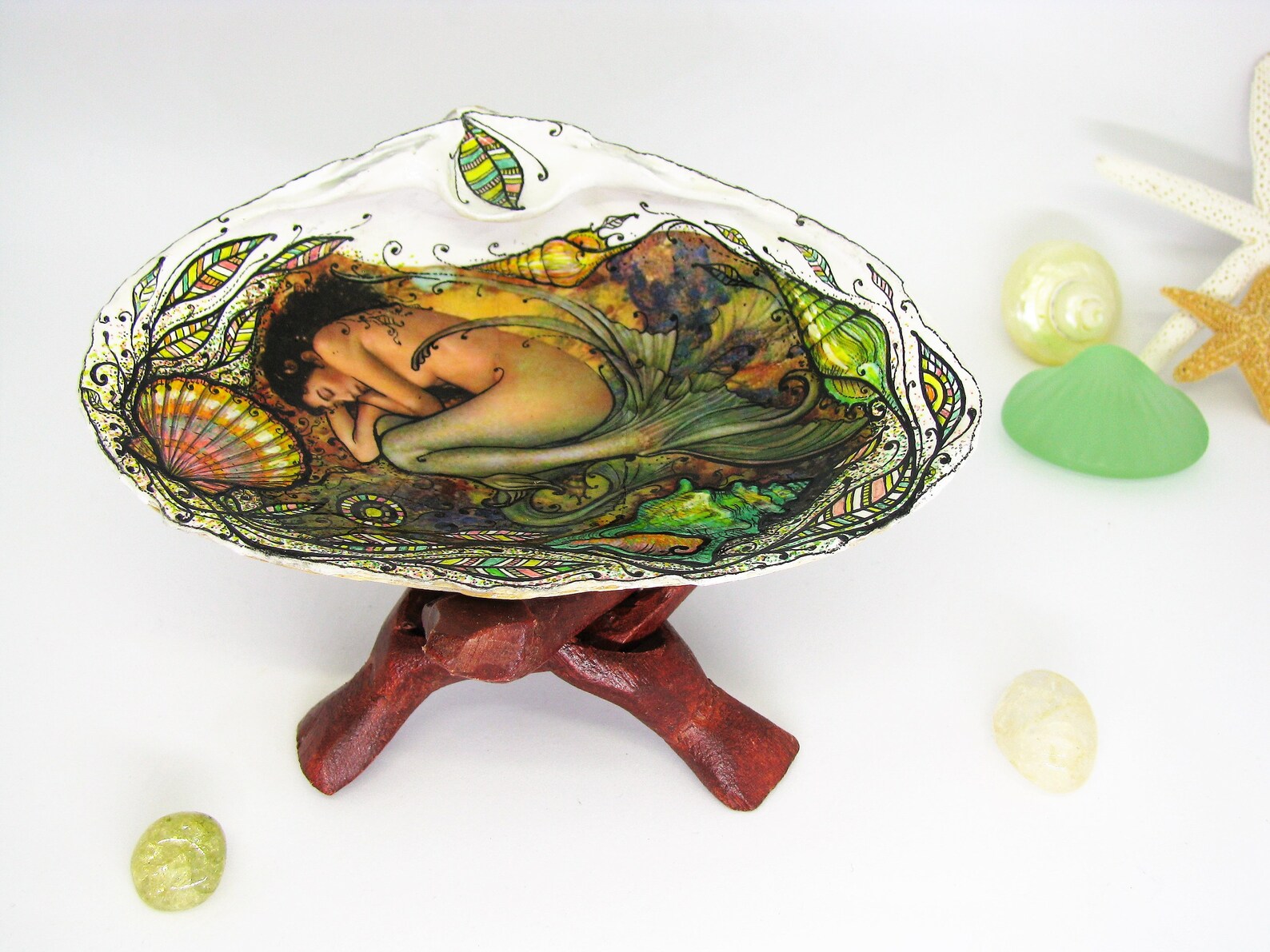 Mermaid Sea Shells Ring Dish Birthday Gifts for Her Jewelry - Etsy