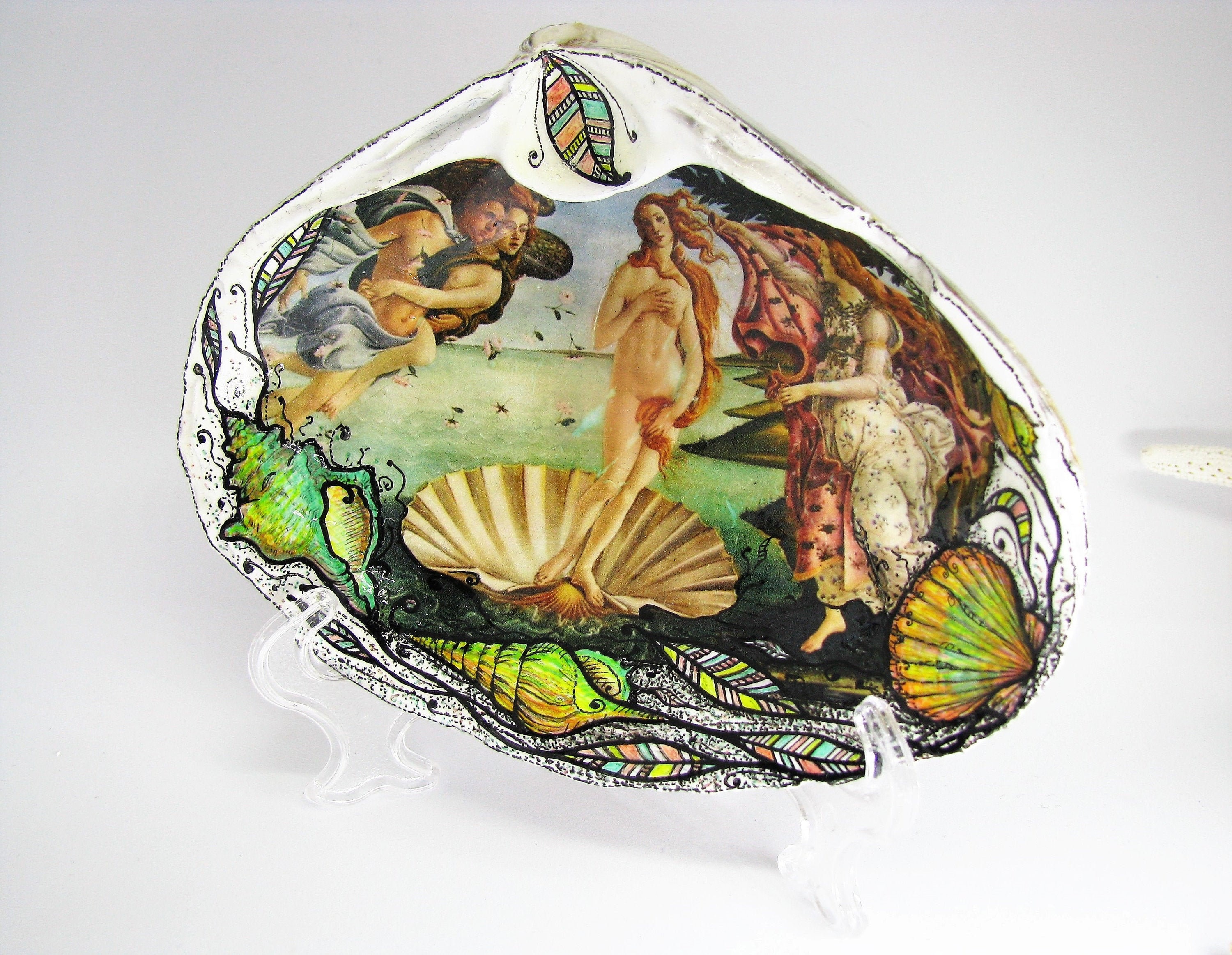Birth of Venus Seashell Dish: Botticelli Art, Coastal Home Decor - Etsy