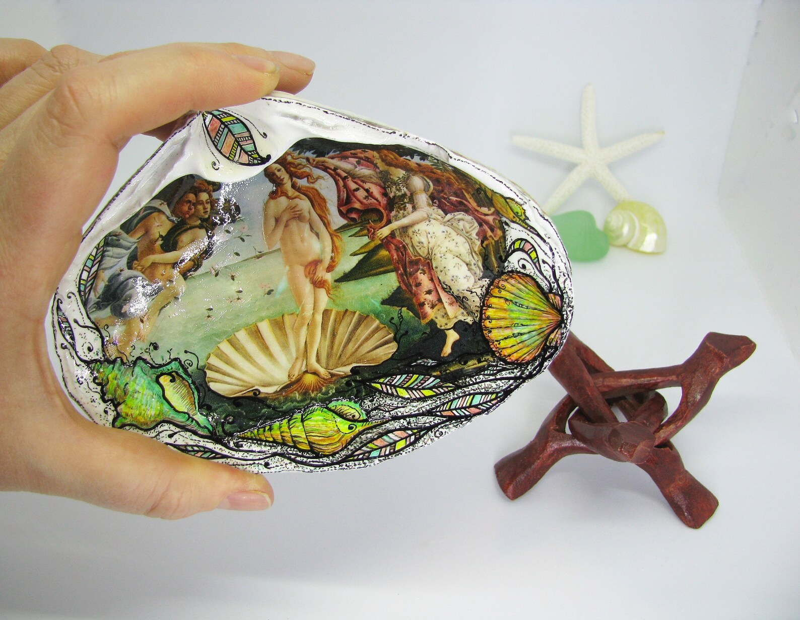 Birth of Venus Seashell Dish: Botticelli Art, Coastal Home Decor - Etsy