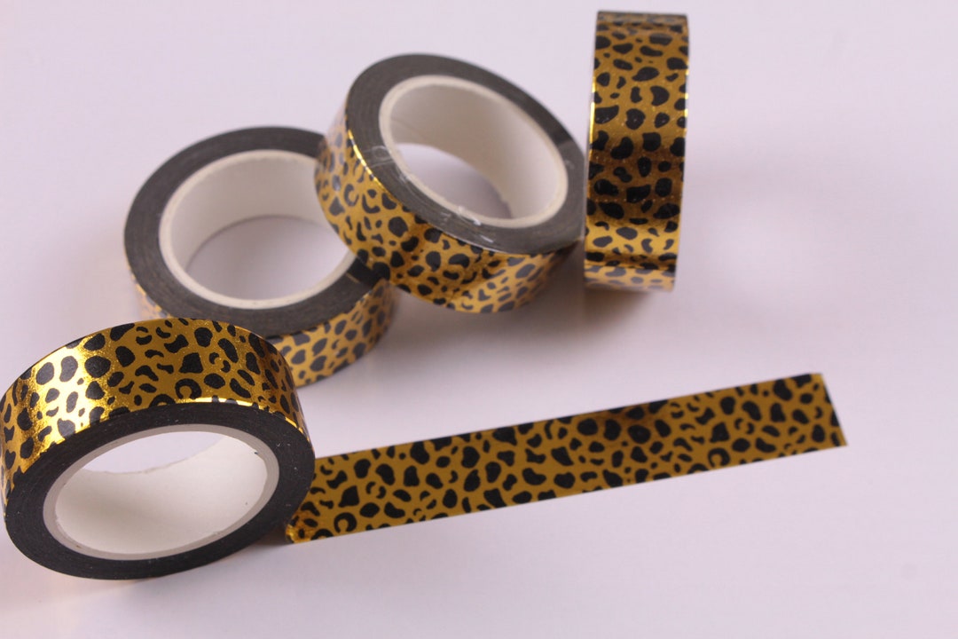 Gold Foil Leopard Print Washi Tape, Safari Theme, Jungle Theme, Wild ...