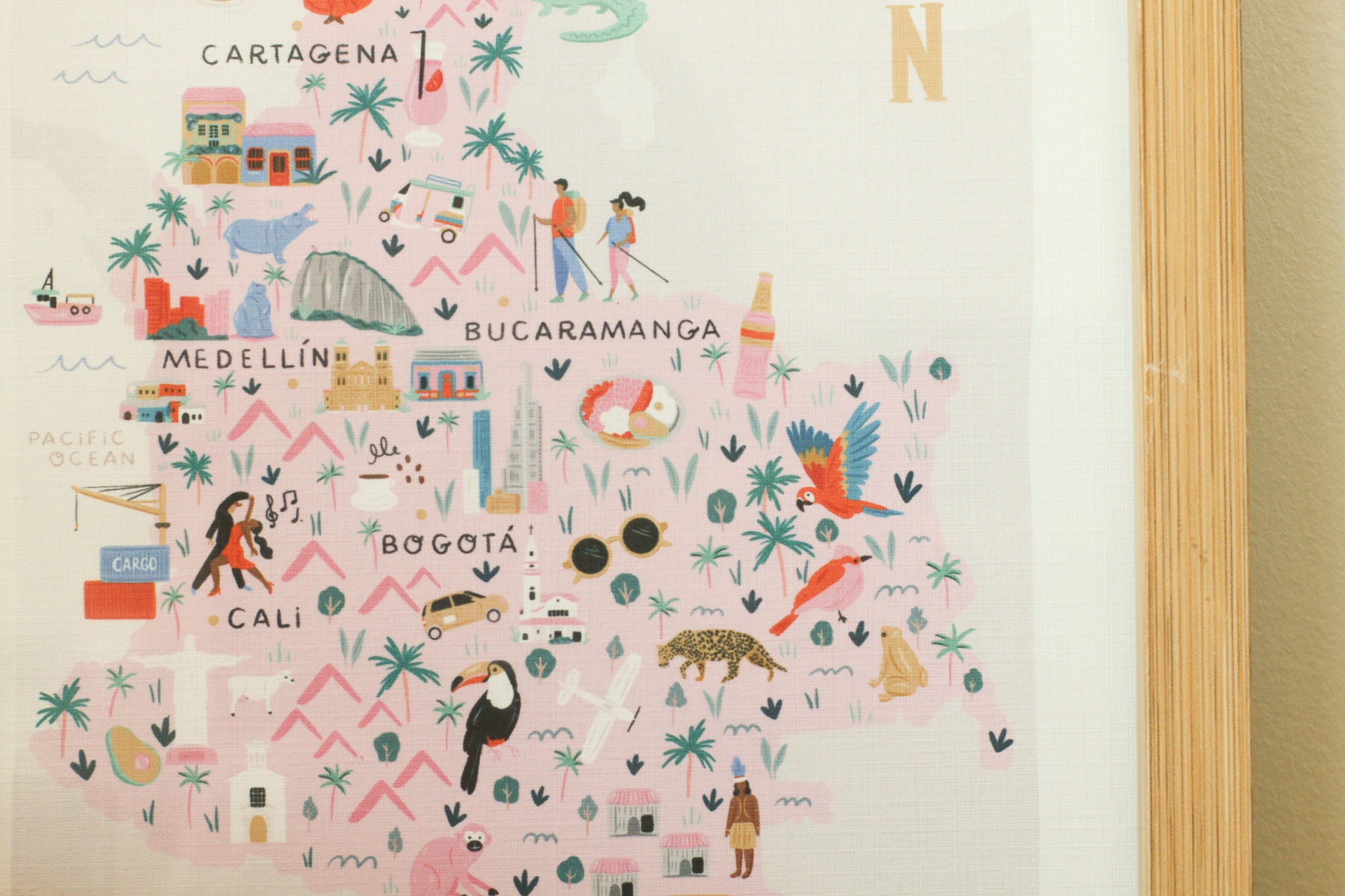 Colombia Illustrated Map / Print /wall Art / Travel Gift | Etsy