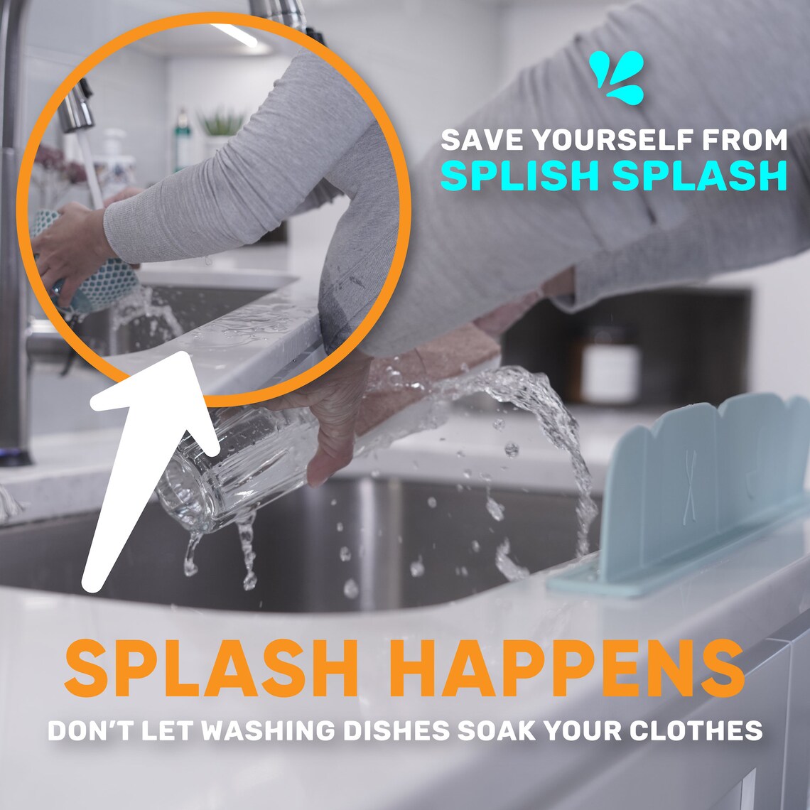 Water Splash Guard for Sink-prevent Water From Splashing-sink - Etsy