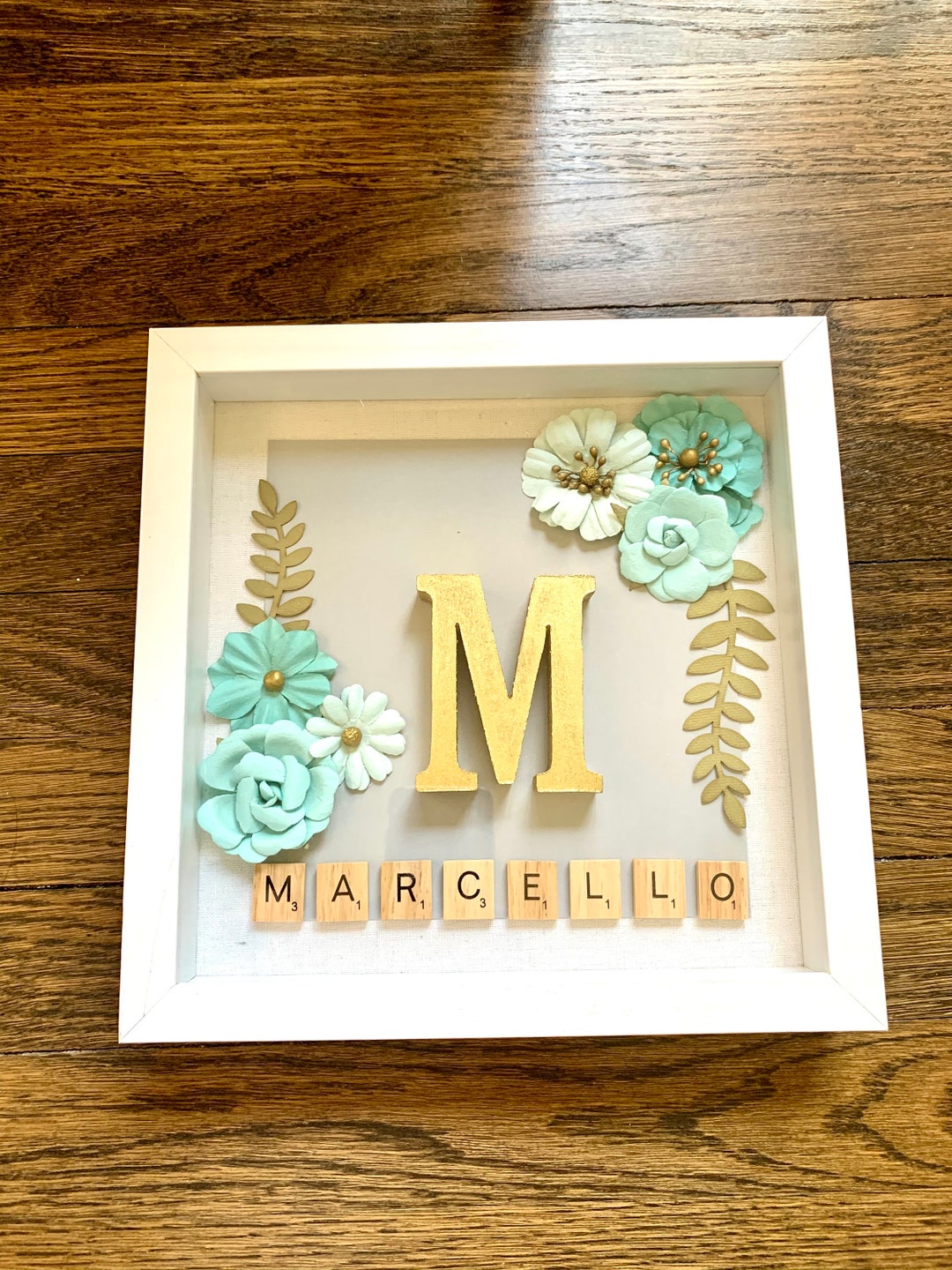 Scrabble Letter Shadow Box, Personalized Shadow Box for Weddings ...