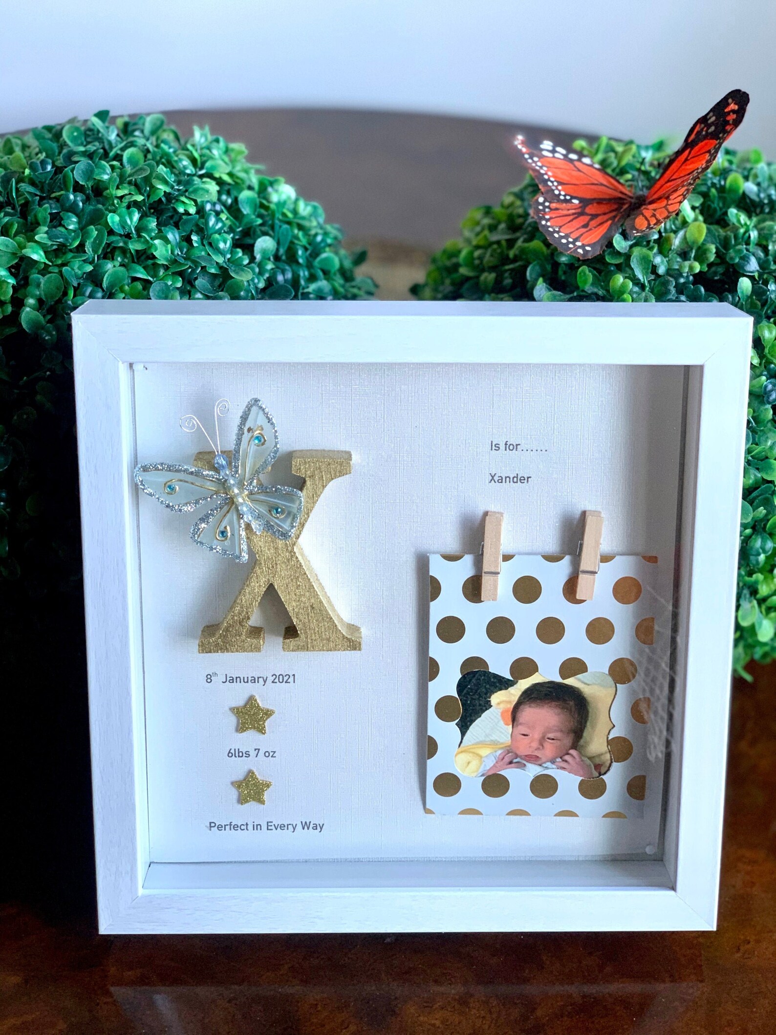 Baby Shadow Box, Personalized Baby Shadow Box, Baby Box, Baby ...