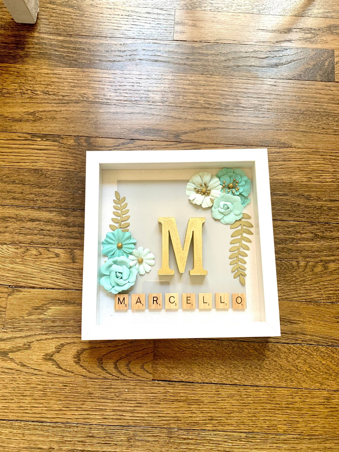 Scrabble Letter Shadow Box, Personalized Shadow Box for Weddings ...