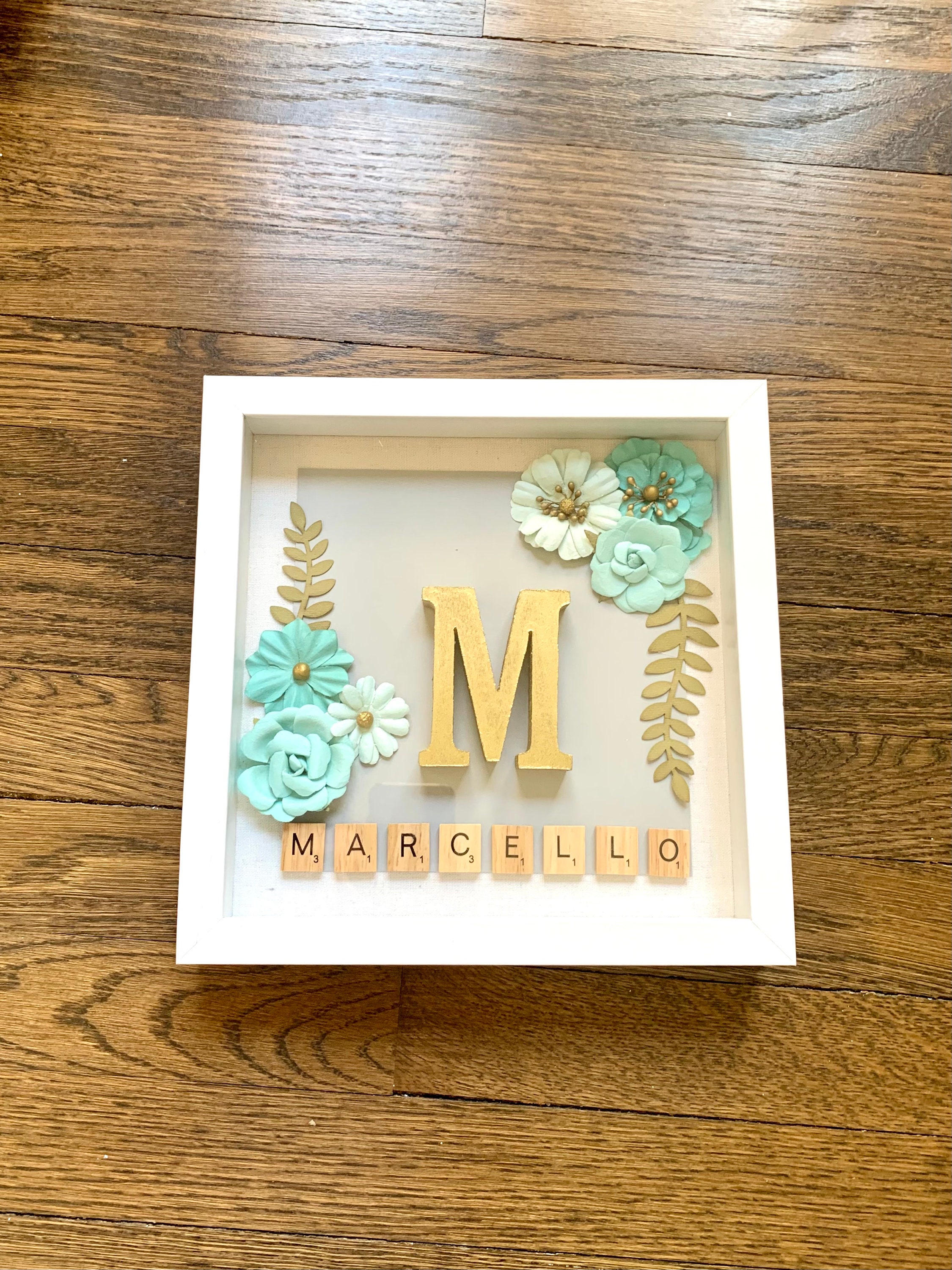 Scrabble Letter Shadow Box, Personalized Shadow Box for Weddings ...
