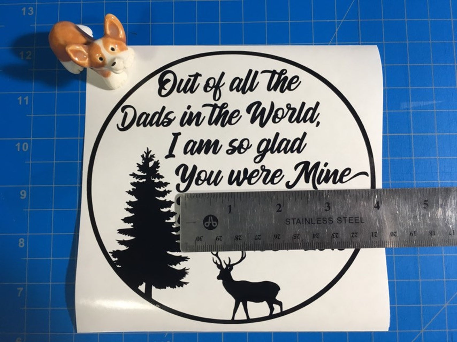 Dad Memorial Vinyl Decal Custom Tribute Remembrance Sticker - Etsy