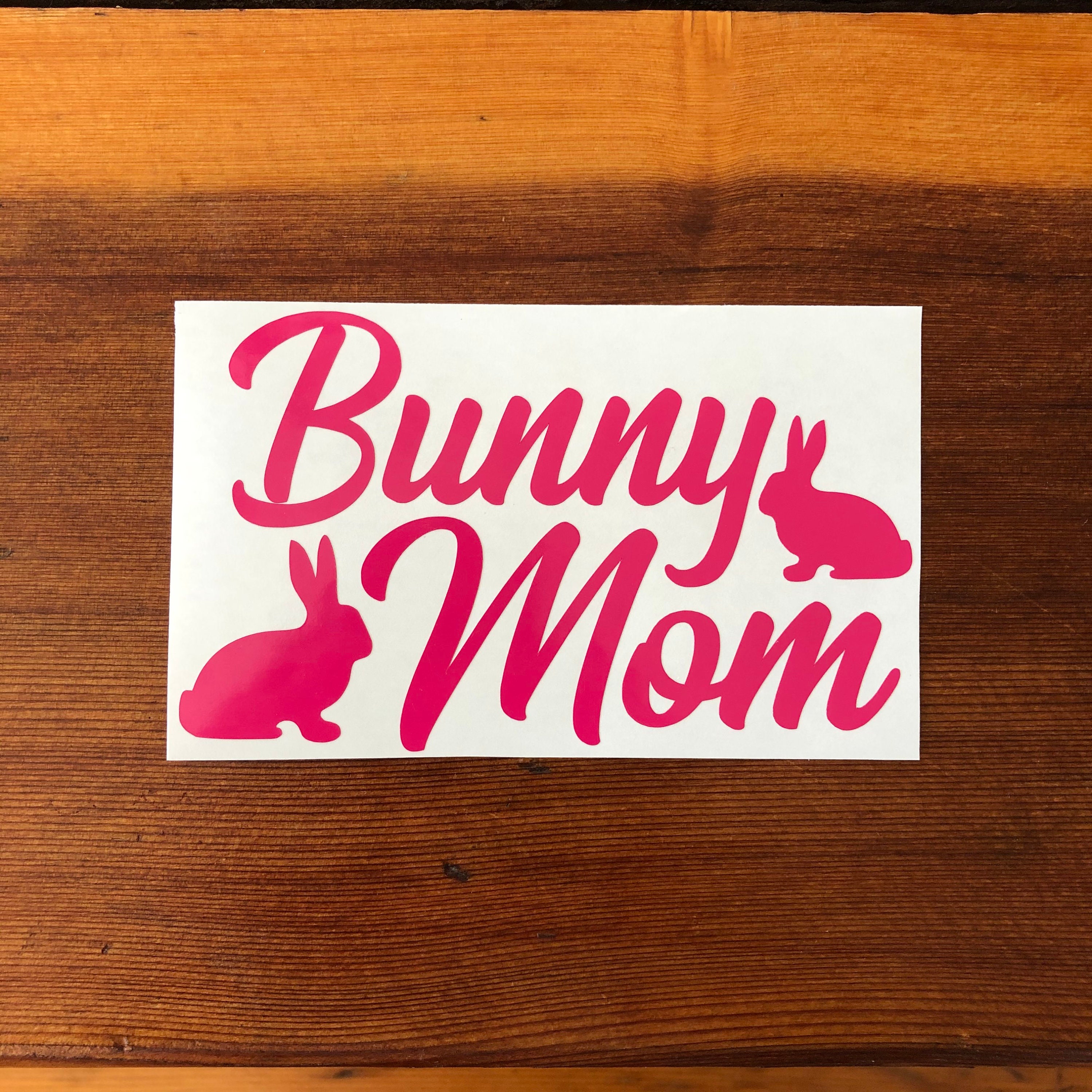 Bunny Mom Rabbit Bun Vinyl Decal Sticker for Tumbler Car - Etsy