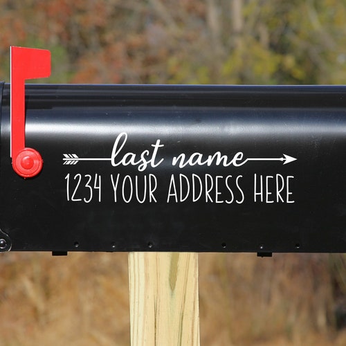 Personalized Name and Address Mailbox Decal II Mailbox | Etsy