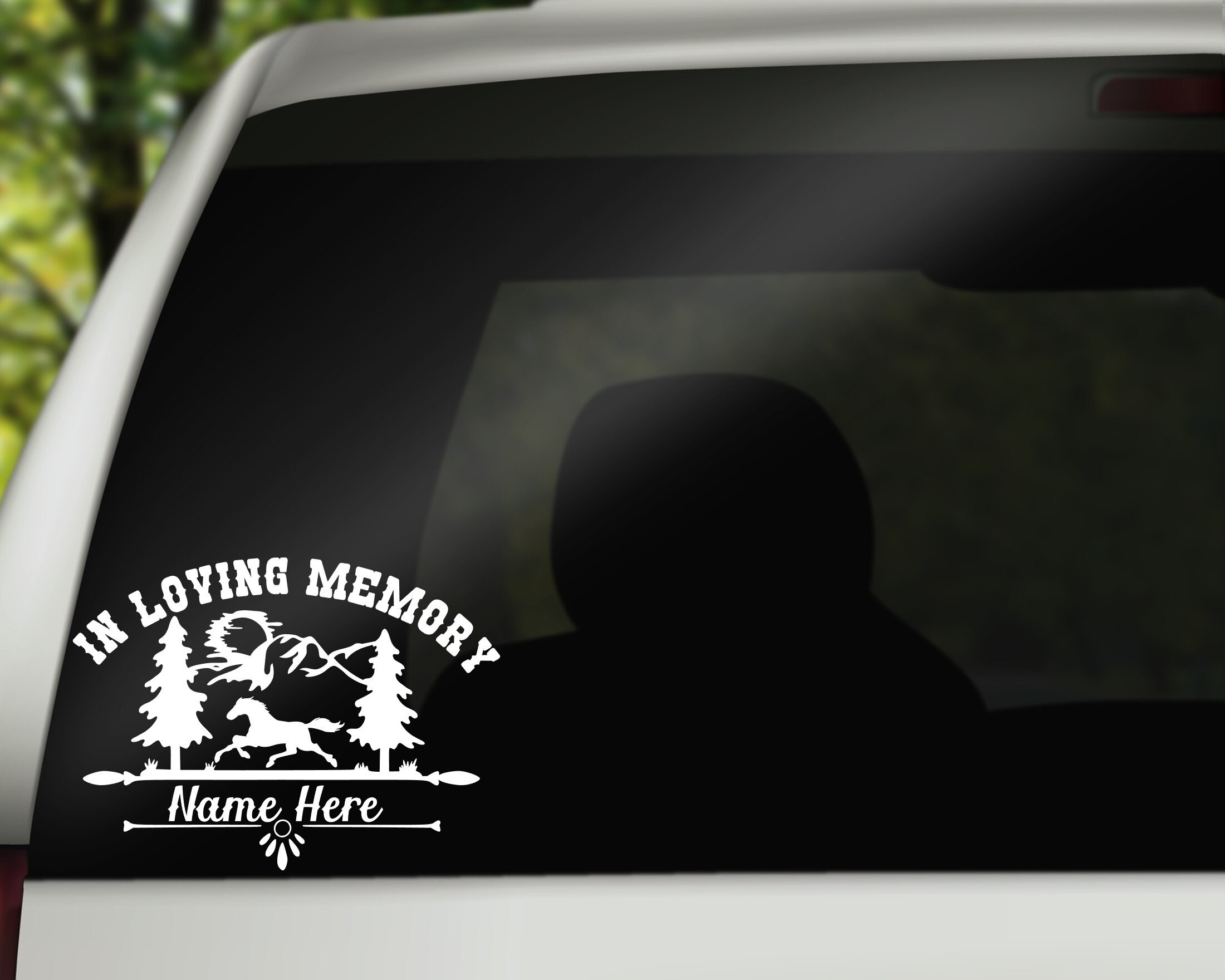 In Loving Memory Memorial Vinyl Decal, Horse Western Cowboy Cowgirl ...