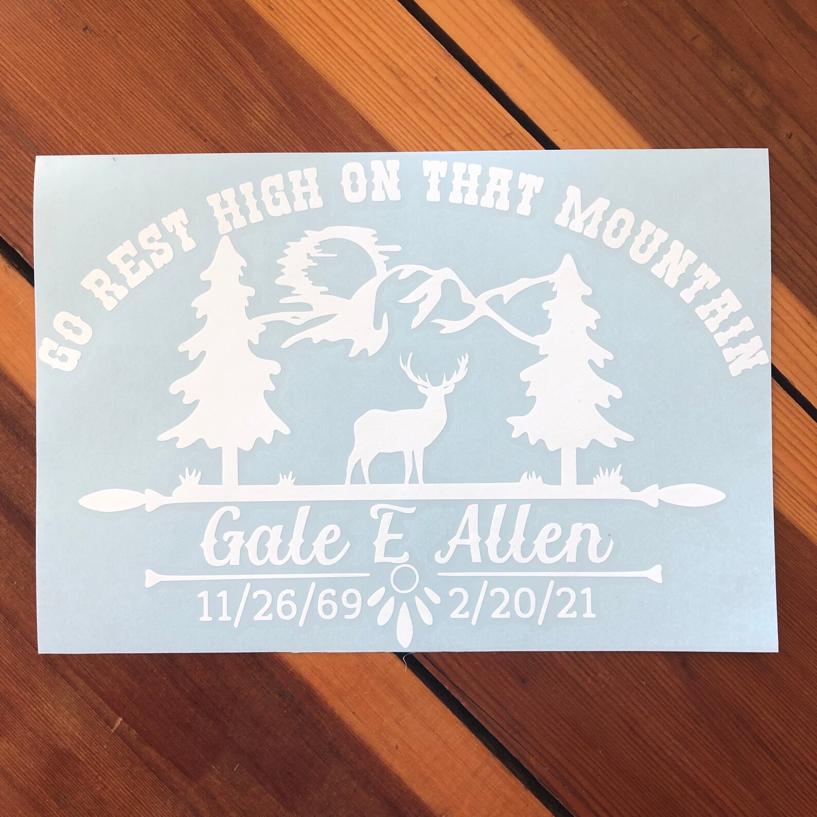 Dad Grandpa Grandfather Memorial Vinyl Decal Custom Tribute - Etsy