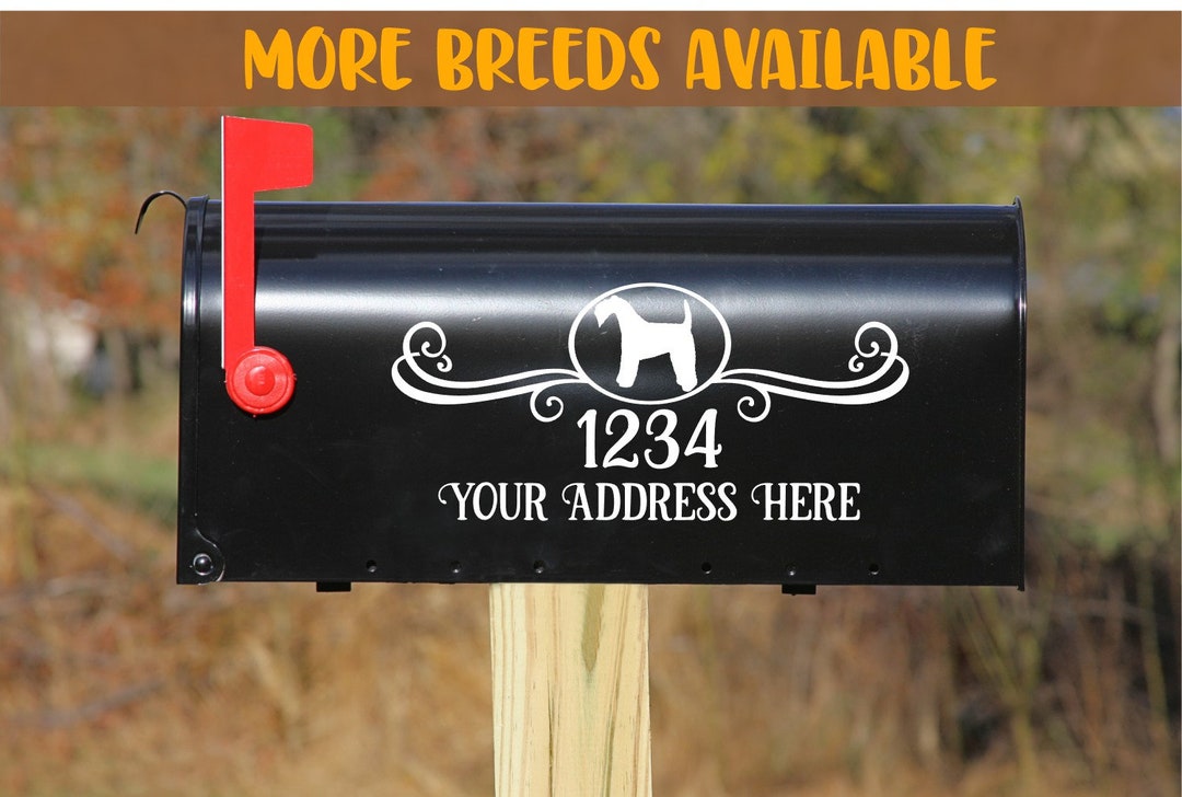 Kerry Blue Terrier or Lakeland Terrier Dog | Custom Mailbox Decoration ...