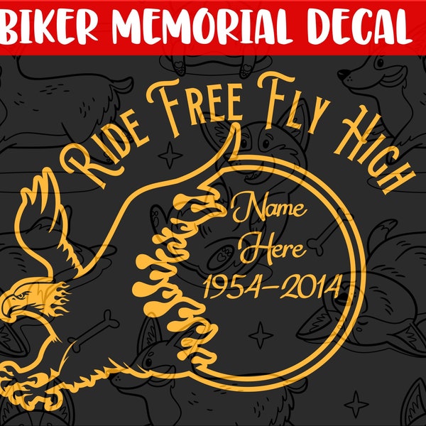 Memorial Sticker Motorcycle - Etsy