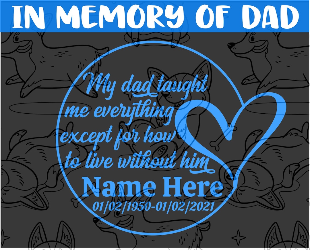 Dad Memorial Vinyl Decal | Custom Tribute Remembrance Sticker Forever ...