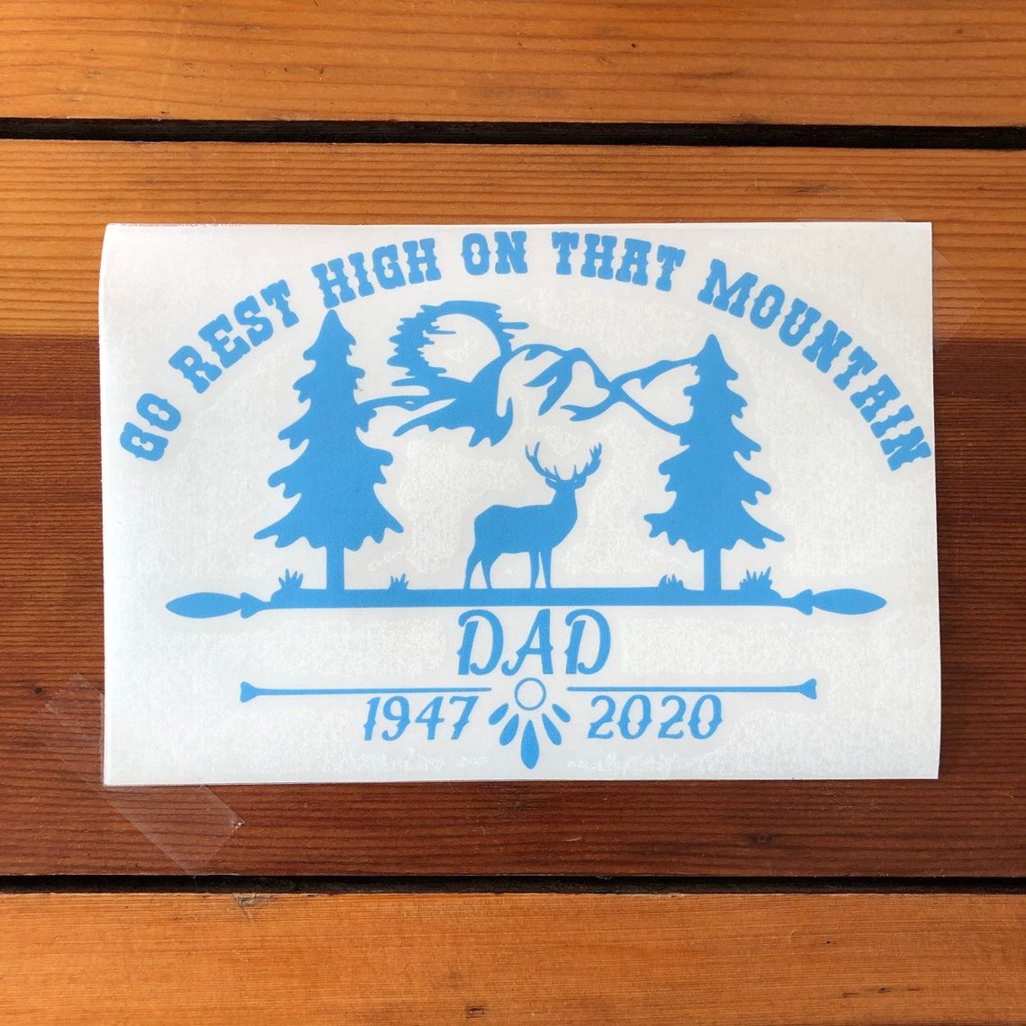 Dad Grandpa Grandfather Memorial Vinyl Decal Custom Tribute - Etsy