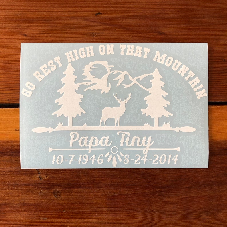 Dad Grandpa Grandfather Memorial Vinyl Decal Custom Tribute - Etsy