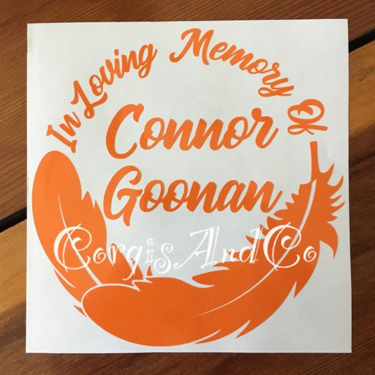 In Loving Memory Feather Memorial Vinyl Decal Custom Tribute | Etsy