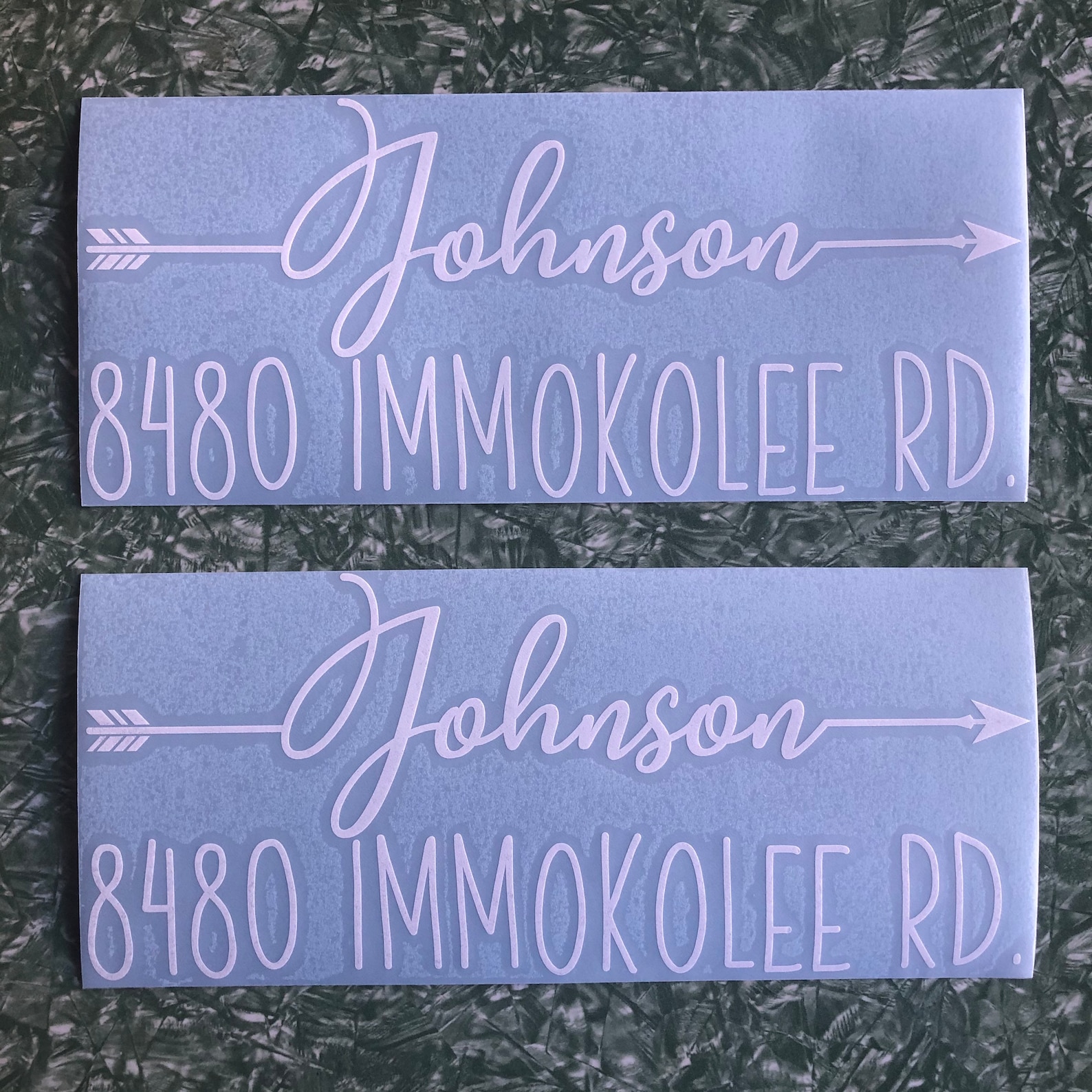 Arrow Cursive Last Name Custom Mailbox Decoration With - Etsy