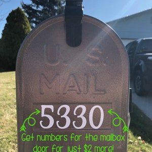 Arrow Cursive Last Name | Custom Mailbox Decoration With Personalized ...